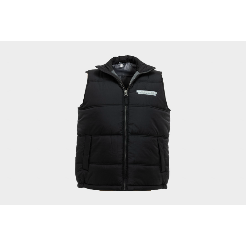 The Drake Group | Men's Black and Grey Puffer Vest with Drake Logo