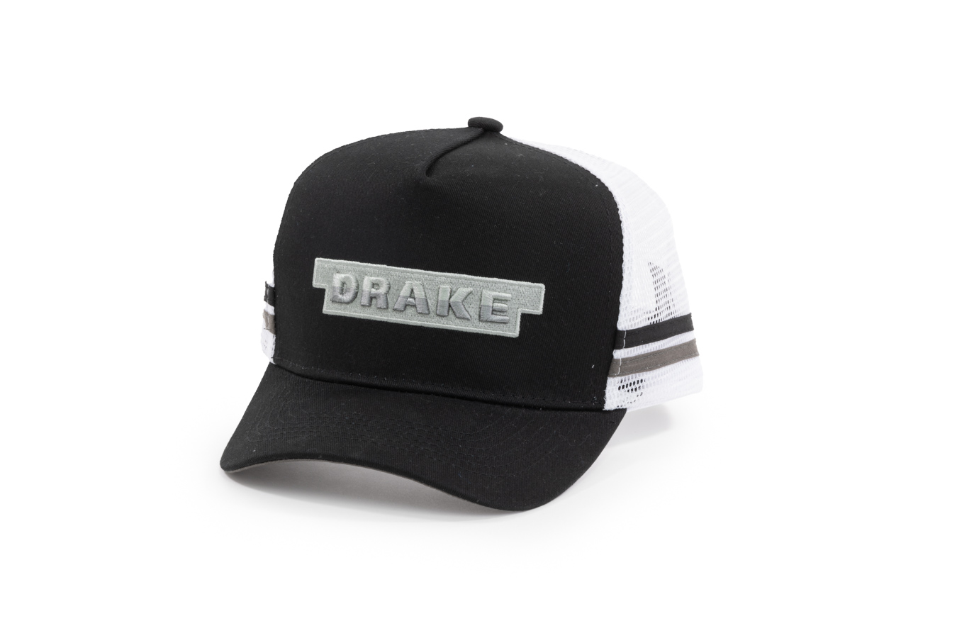 The Drake Group | Truckers Cap Black & White - Drake Group